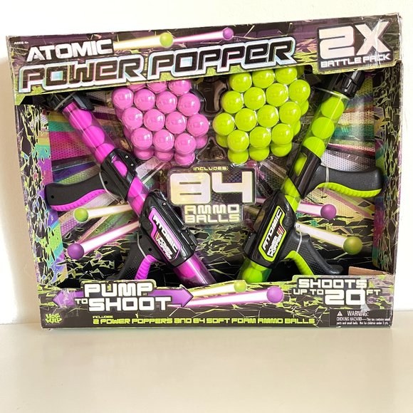 Hog Wild | Toys | Atomic Power Popper 2x Battle Pack Shoots Up To 2 Ft ...